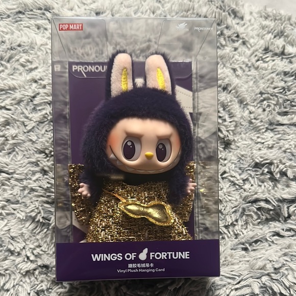 POP MART | Toys | Labubu Wings Of Fortune Plush Toy Purple And Gold ...